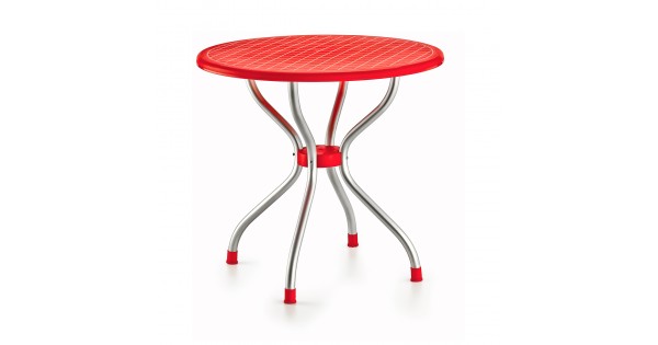 Masa gradina/terasa rotunda rosie RAKI BETA, D80xh72,5cm, blat ...