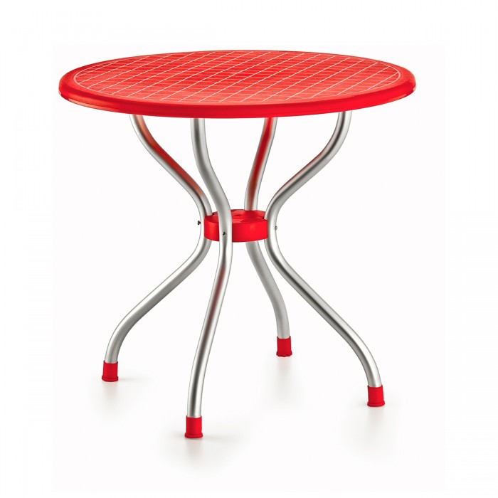 Masa gradina/terasa rotunda rosie RAKI BETA, D80xh72,5cm, blat ...